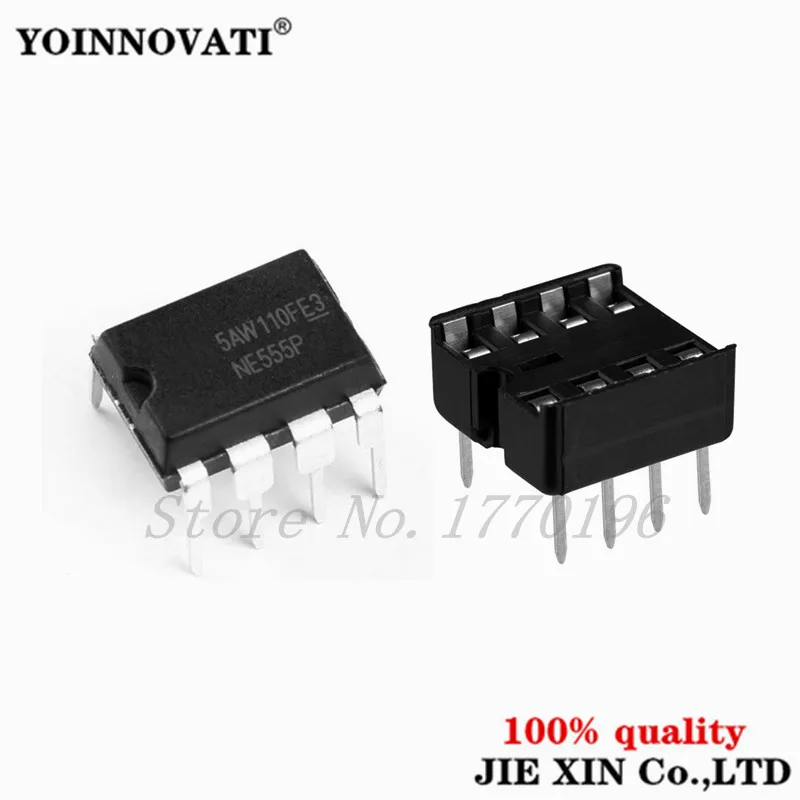 20 Uds., (10 cada uno) NE555 IC 555 y 8 enchufes DIP|dip socket|ic ...