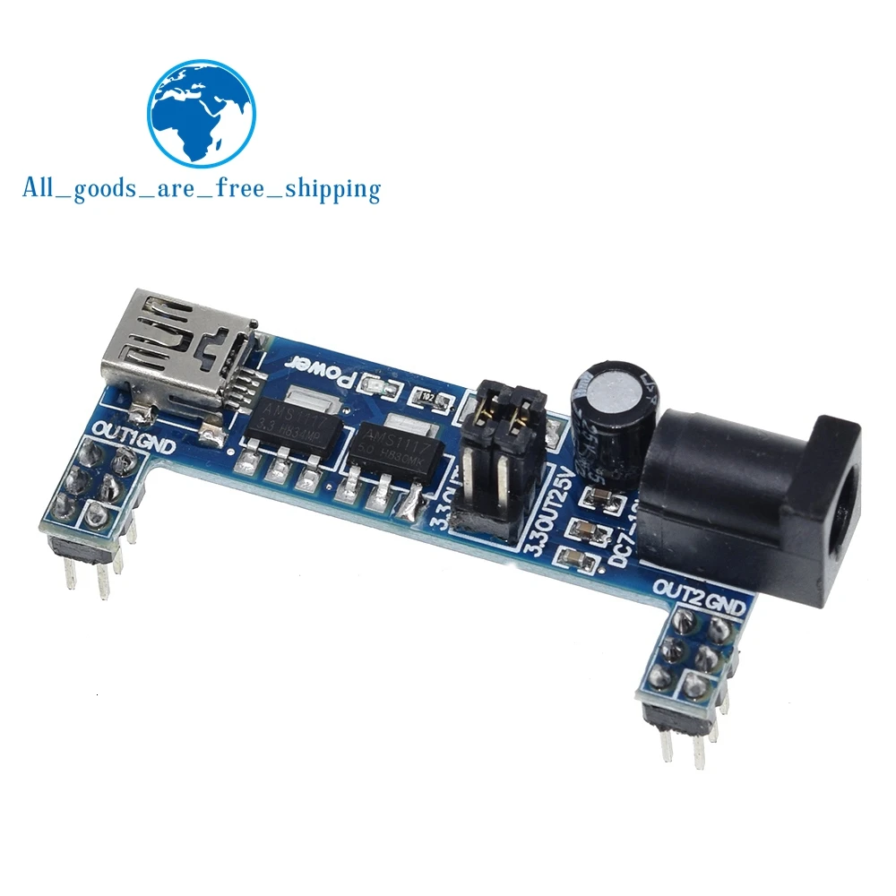 Placa de alimentação para arduino mb102, módulo de alimentação dc 3.3v ...
