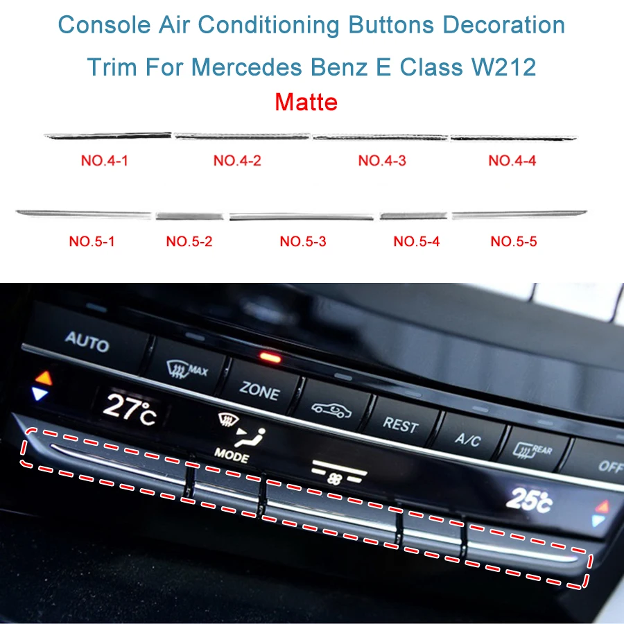 For-Mercedes-Benz-E-Class-W212-Console-Air-Conditioning-Buttons ...