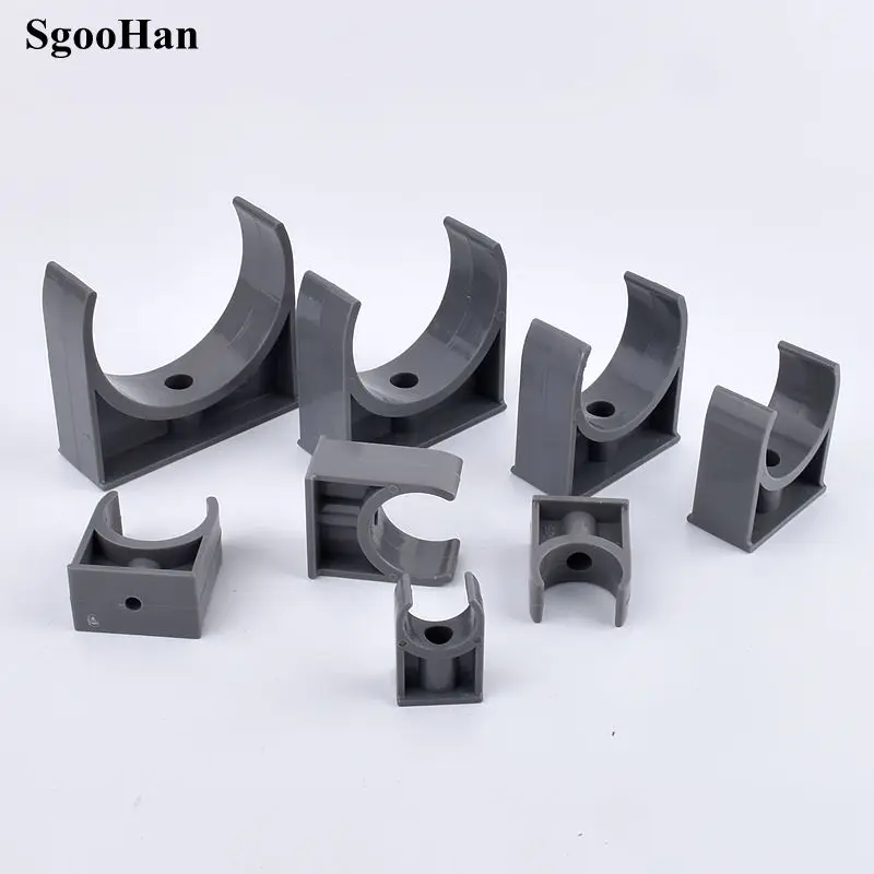I.D 20-75mm PVC Gray U-shaped Pipe Clamp Plastic Clamp Pipe Holder ...