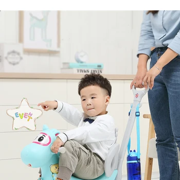 2021 New Infant Shining Rocking Horse Sliding Dual-Purpose Wooden Horse ...