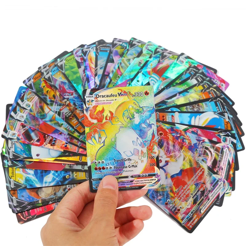 300Pcs Pokemon French Cards Pikachu Dracaufeu Lokhlass Salarsen 50Vmax ...
