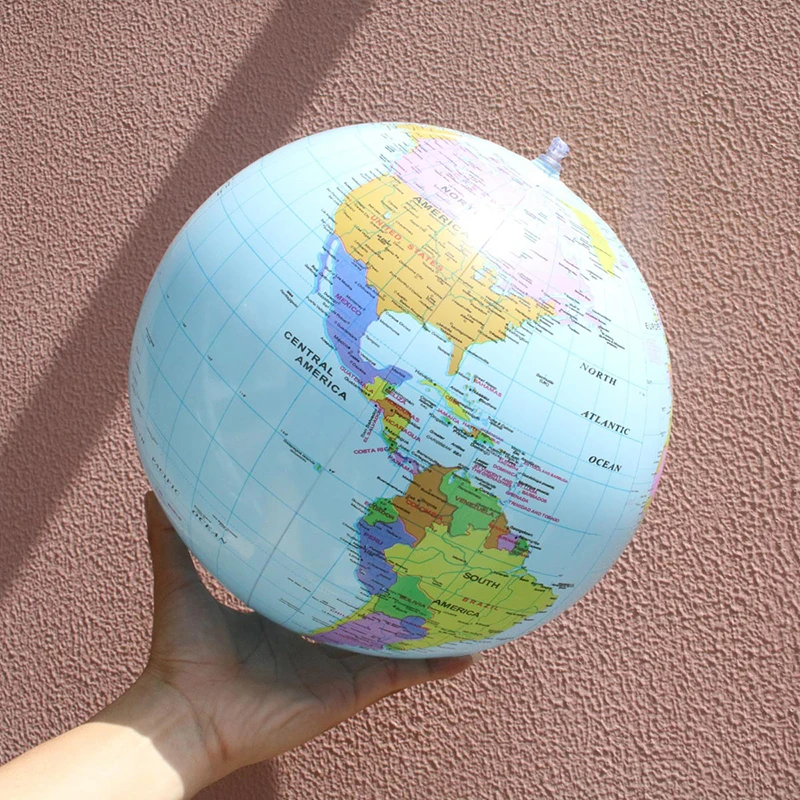 30CM Inflatable Globe Toys 16 Inch World Globe Inflatable Geography ...