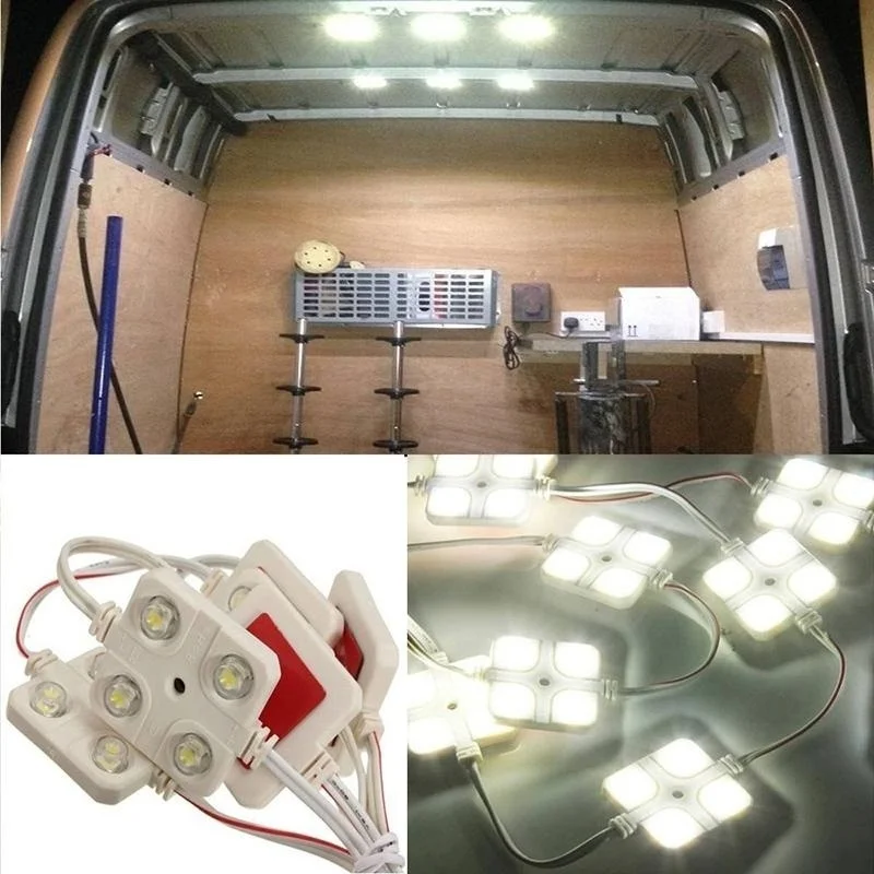 5×4 LED Interior Lights Kit For Trailer Lorries Sprinter Ducato Transit ...