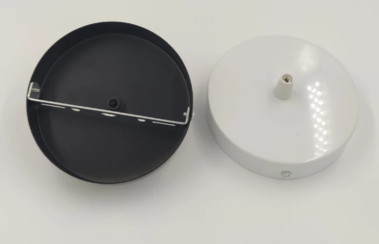 Supports de lampe,Plaque de plafond ronde,accessoires d'éclairage noir ...