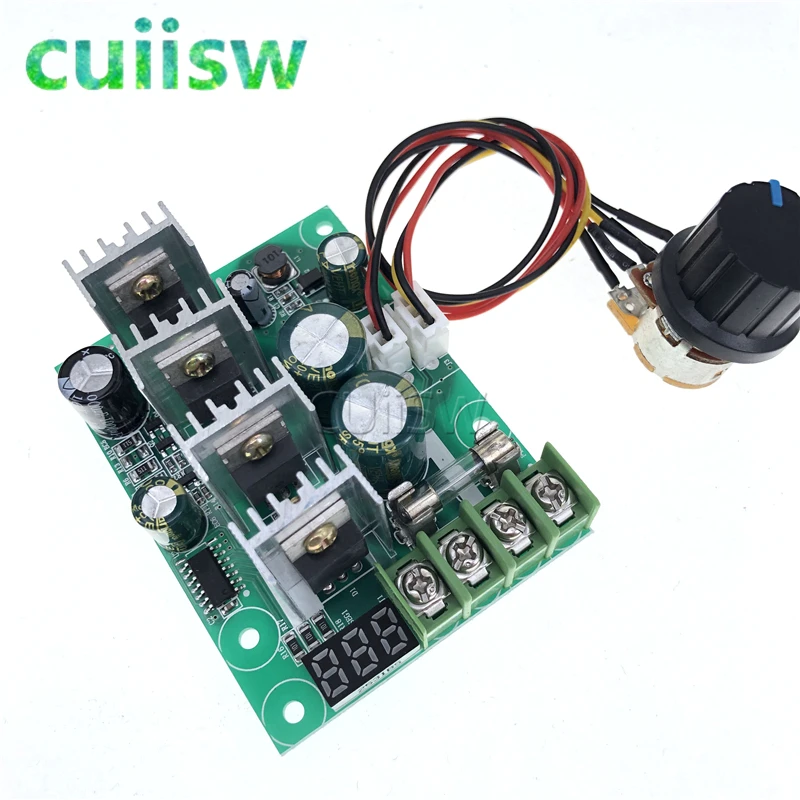 DC 6-60V 30A Adjustable LED Digital Motor Speed Regulator PWM DC Motor ...