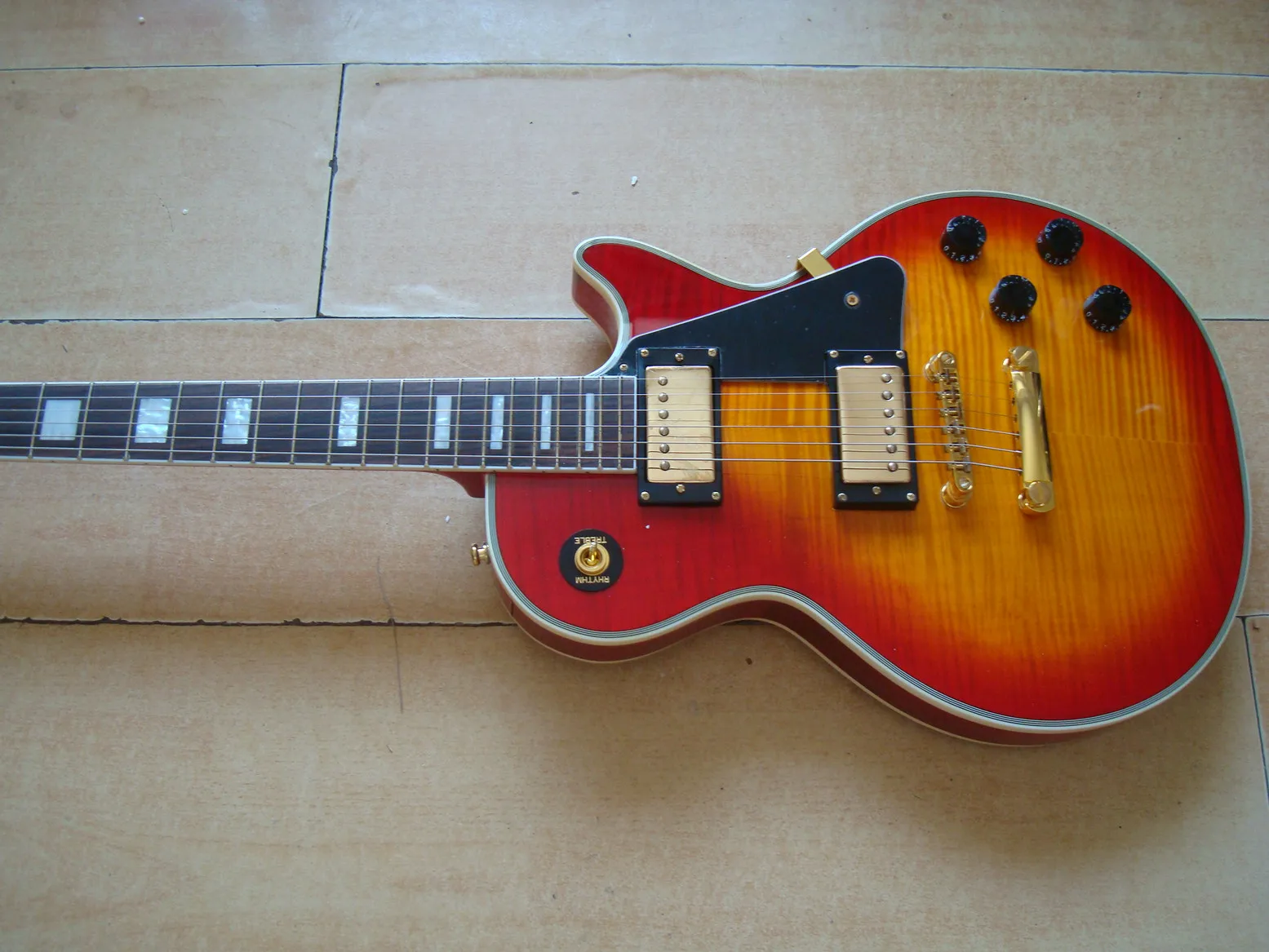 cherry-sunburst-electric-guitar-classsic-instock-solid-wood-free ...
