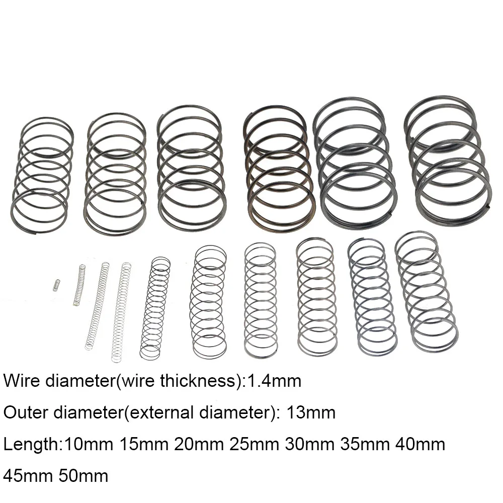 10PCS-1-4-13-10-50mm-Spring-Steel-Small-Compression-Release-Mechanical ...