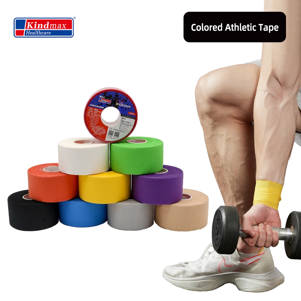 Kindmax All Cotton Sports Tape Kinesiology Taping US Style Colored ...