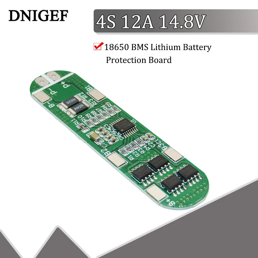 4S 12A 18650 BMS płyta zabezpieczająca baterię litową 14.8V 16.8V 4 ...