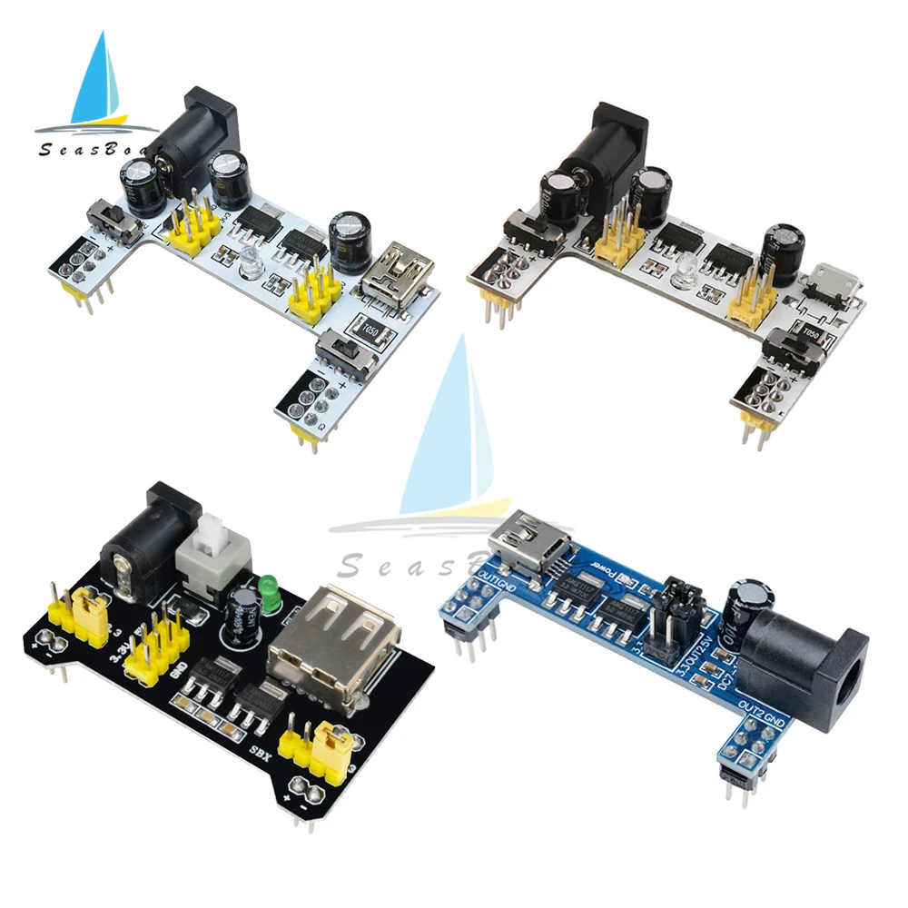 MB102 Breadboard Power Supply Module /MB102 White Breadboard Dedicated ...