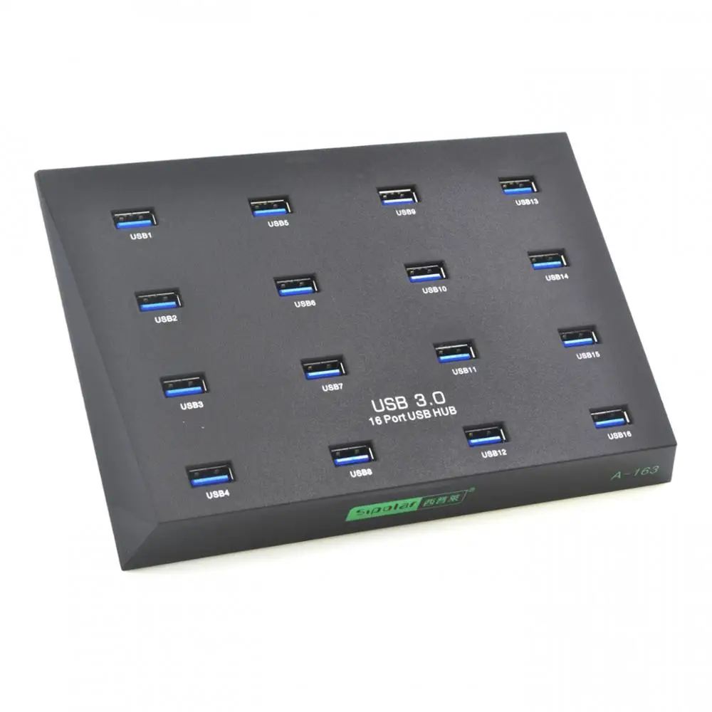 Sipolar A-163 16 Ports Industrial USB 3.0 Duplicator Hub for Batch Copy ...