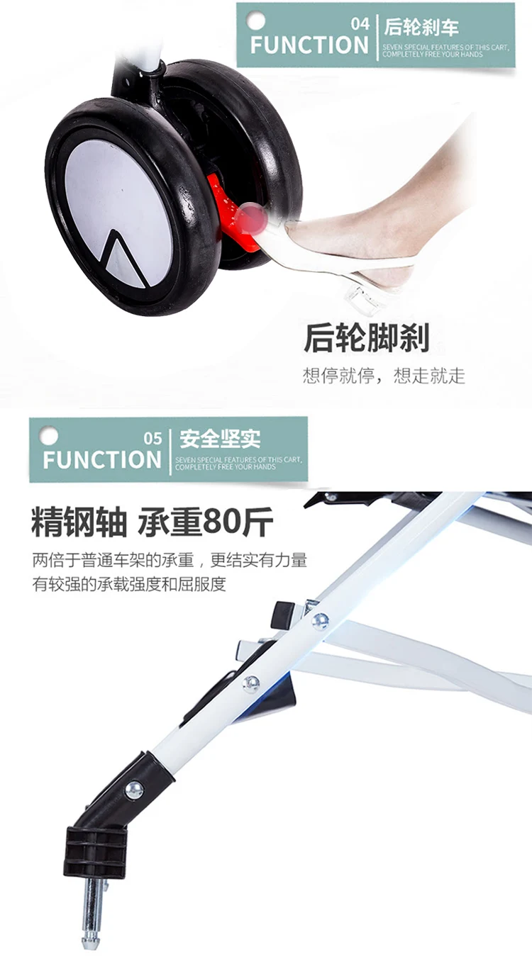 Легкая детская коляска, может лежать, складывается, портативный ...