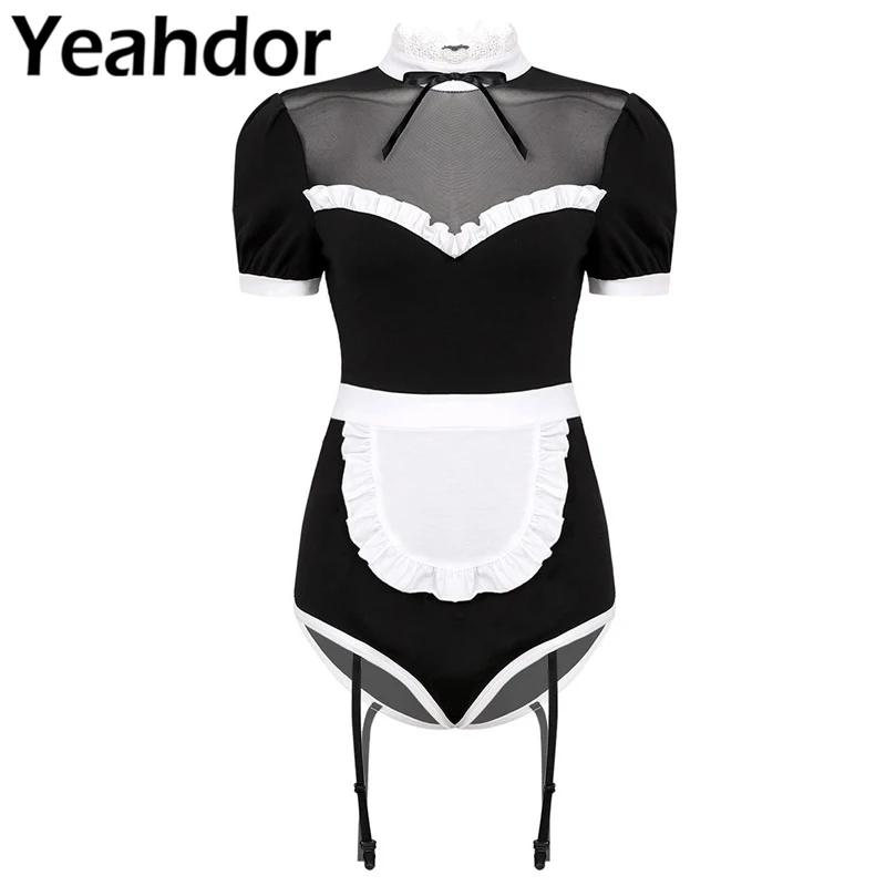 Adults-Babies-Women-Diaper-Lovers-Mesh-Splice-Short-Puff-Sleeve ...