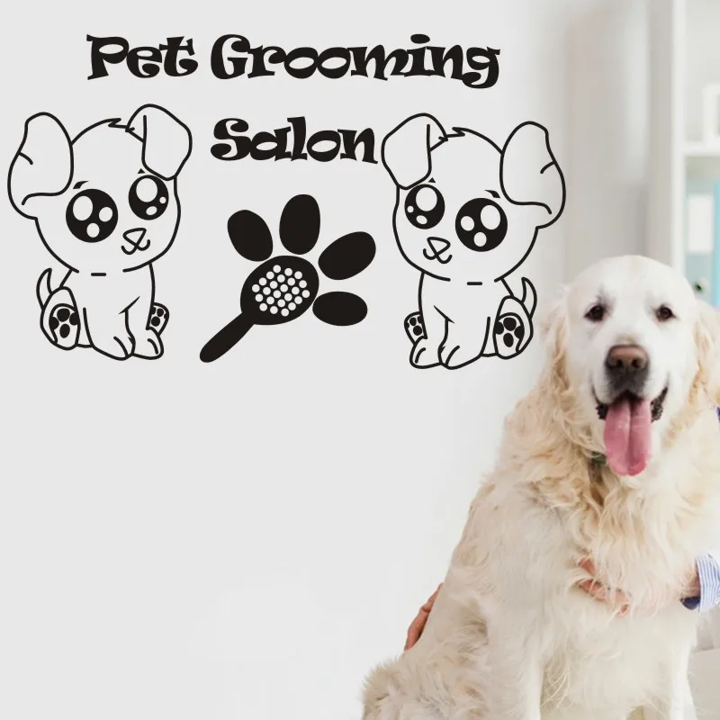 Dog Grooming Salon Pet Shop Sticker Decal Posters Vinyl Wall Art Decals ...