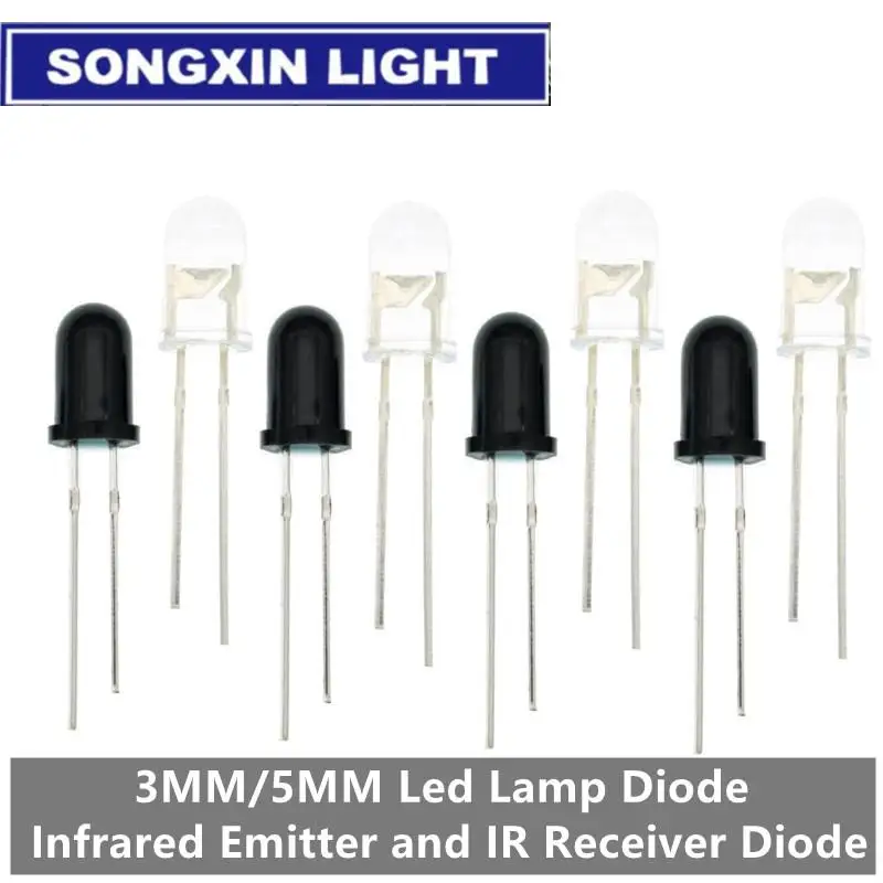 10-pares-de-diodos-LED-de-3mm-5mm-940nm-emisor-infrarrojo-y-receptor-IR ...
