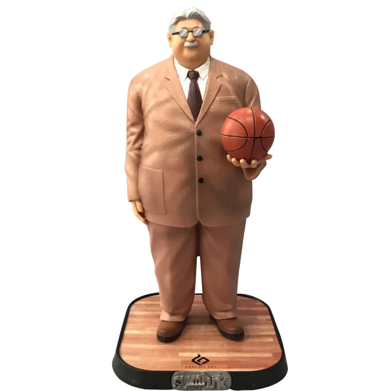 SLAM DUNK 21ซม.อะนิเมะ Anzai Mitsuyoshi สีน้ำตาลบาสเกตบอล Coach PVC ...