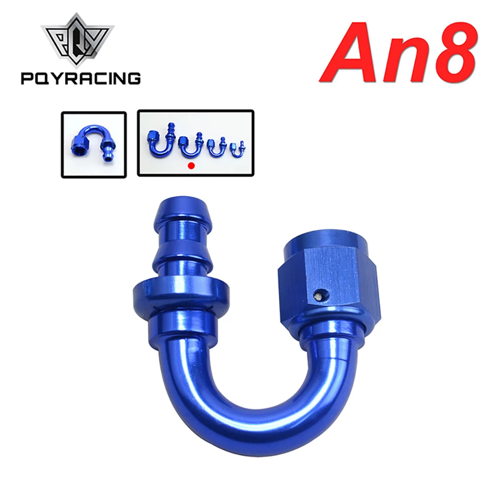 PQY-AN8-8AN-180-Degree-Push-On-Lock-Socketless-Hose-End-Fitting-Adapter ...