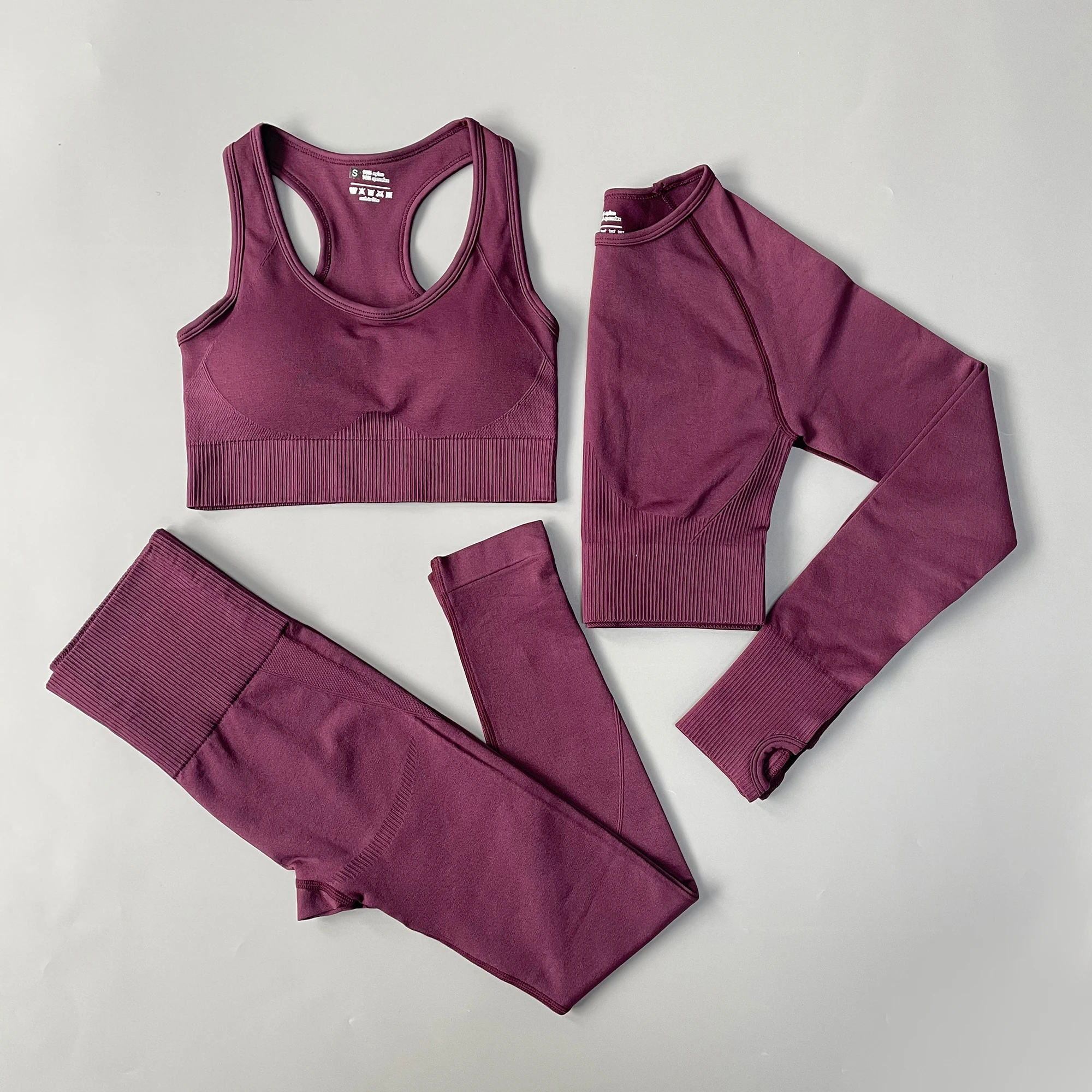 Seamless Yoga Set Women | Fitness Clothing Women | Workout Set High Waist - 2/3pcs Women ...