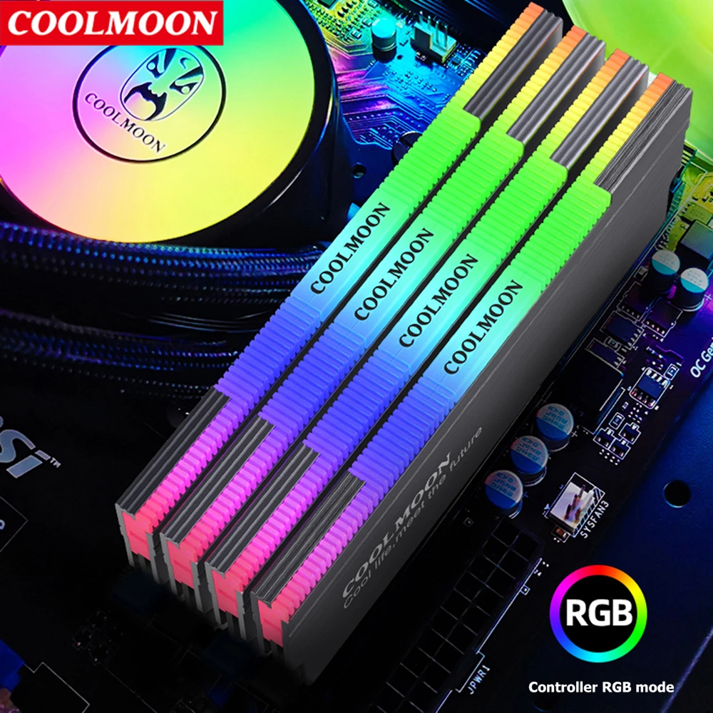 COOLMOON Aluminum Alloy RAM Heatsink Radiator Cooling Heat Sink Cooler ...