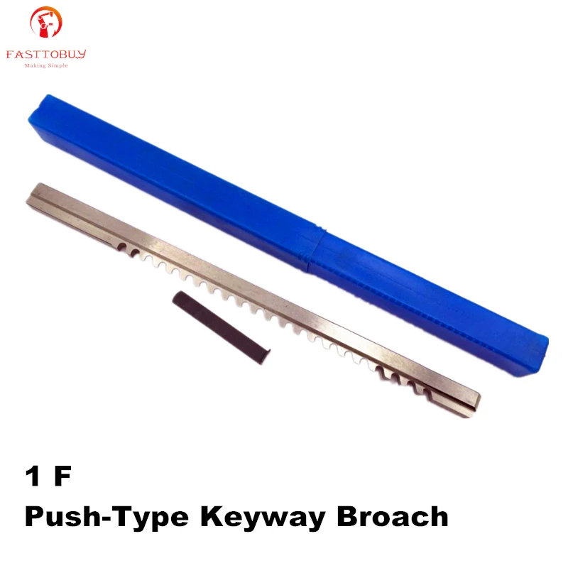 1 F Push Type Keyway Broach with Shims Inch Push Knife HSS Keyway ...