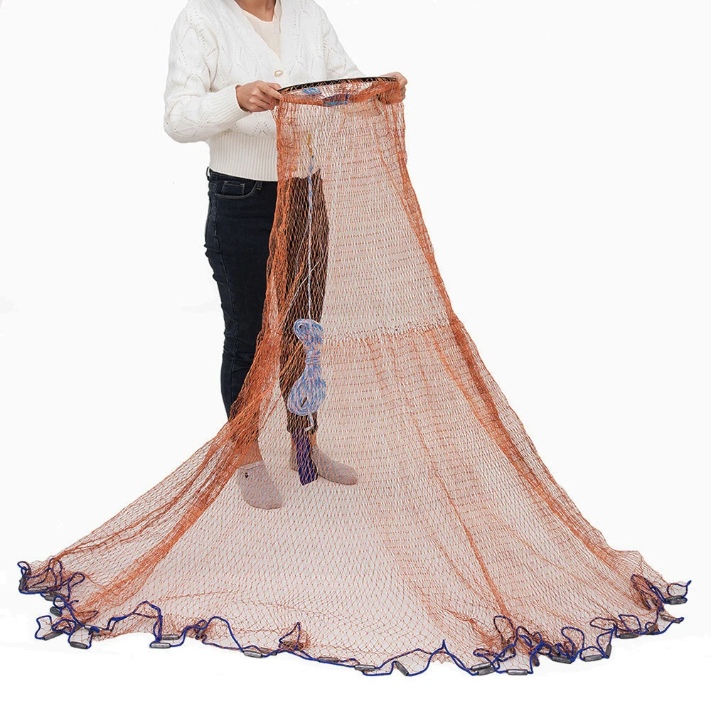 420 - filet de pêche de lancer avec plombs en plomb, filet de pêche ...