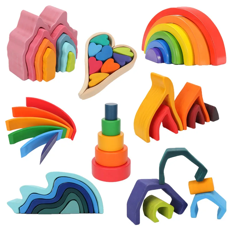 Wooden-Rainbow-Blocks-Wood-Stacking-Toys-Grims-Rainbow-Wood-Building ...