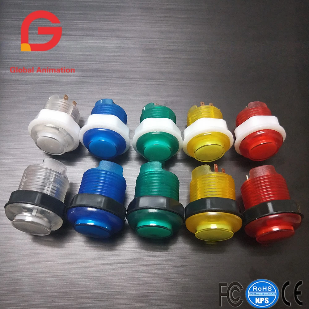 50 Pcs Lot 24 / 30mm Full Color Led Illuminated Push Button Built-in ...