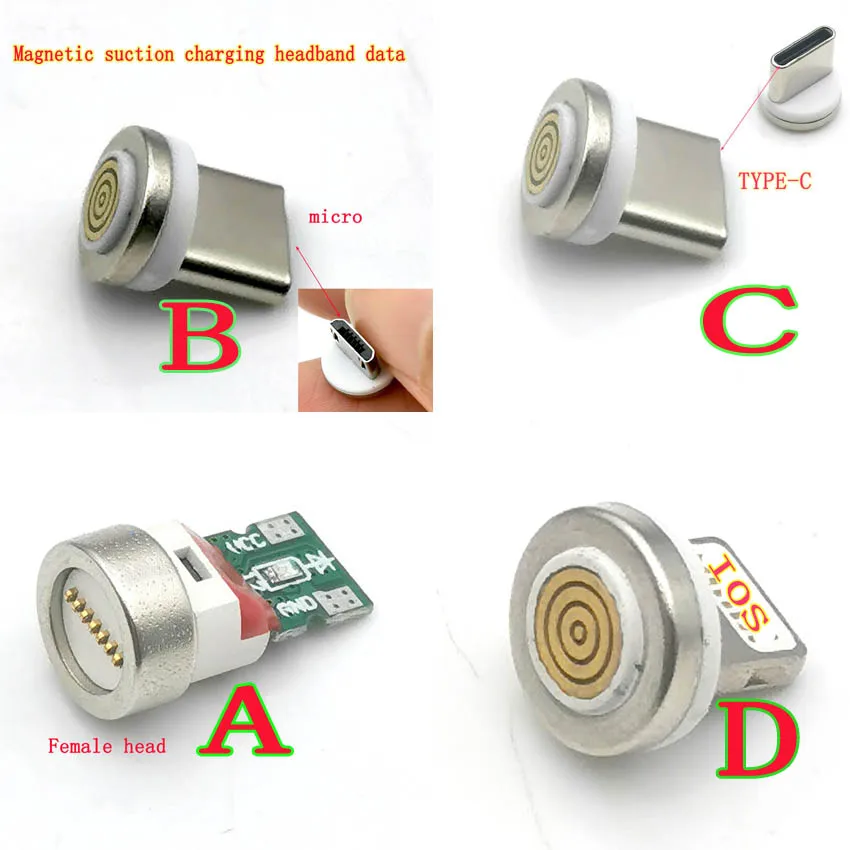 1-10pcs-Magnetic-Cable-Plug-Round-Fast-Charging-Adapter-Tips-For-iPhone ...