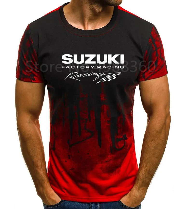 New Summer Suzuki Team Racing Short Sleeve T shirt Mens Suzuki Gsxr Gsx ...