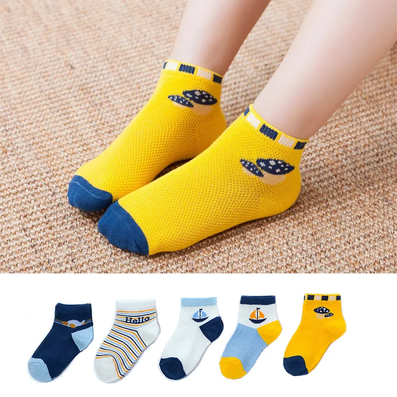 5-Pairs-Lot-Spring-Summer-Children-Cotton-Socks-Baby-Boy-Girl-Teens ...