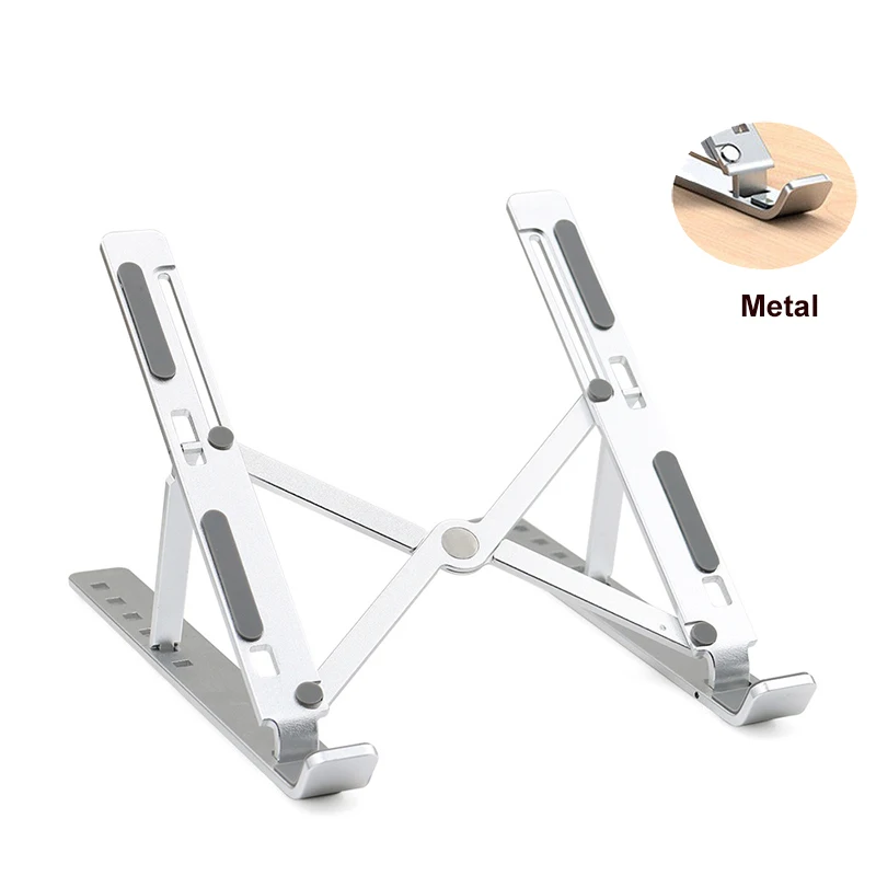 Adjustable Foldable Laptop Stand Portable Notebook Holder Aluminium ...