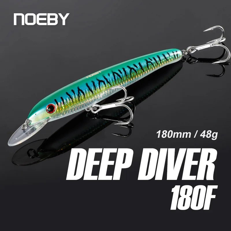 Noeby-Trolling-Lure-180mm-48g-Floating-Minnow-Deep-Diver-Fishing-Lures ...