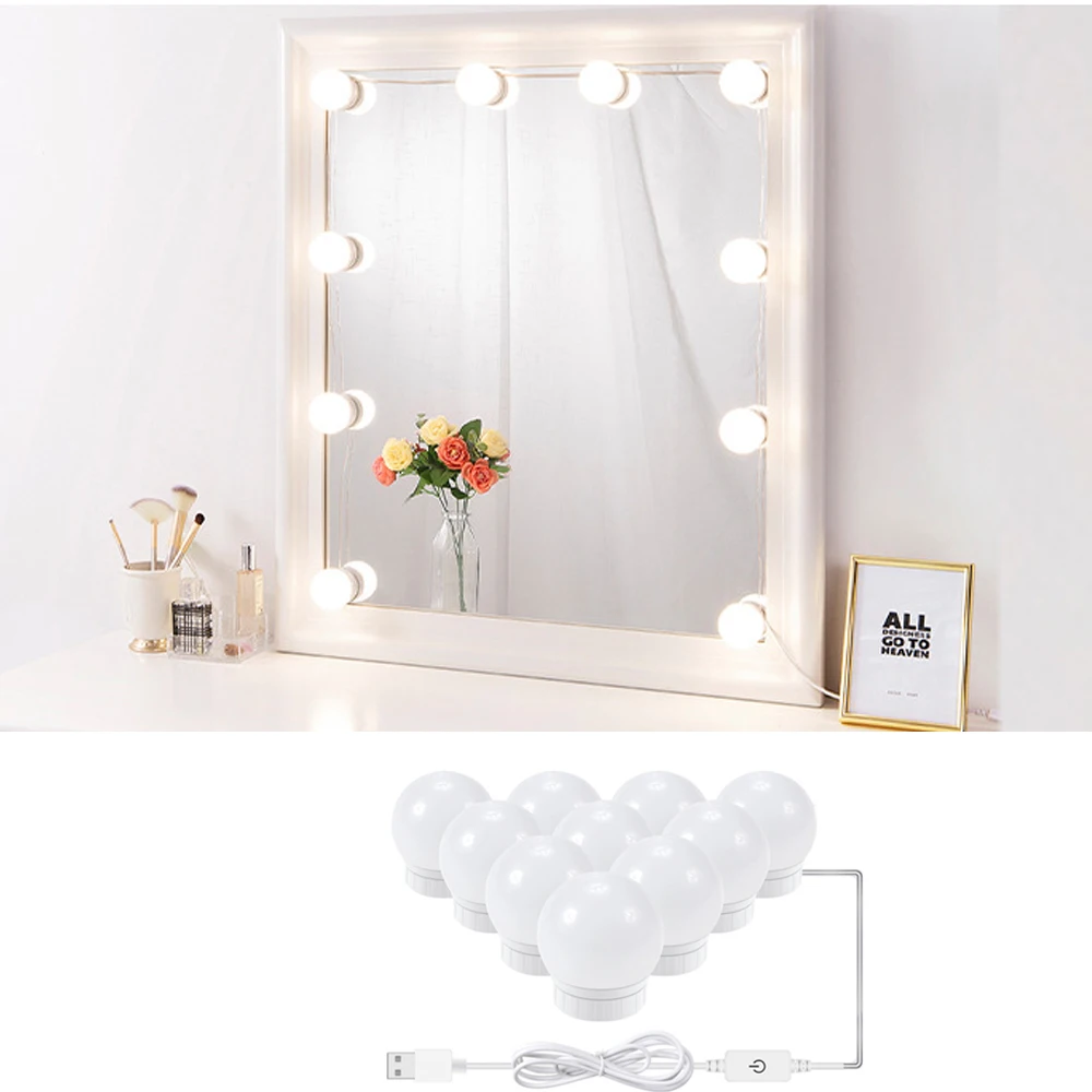 USB-LED-12V-Makeup-Lamp-Wall-Light-Beauty-2-6-10-14-Bulbs-Kit-For ...