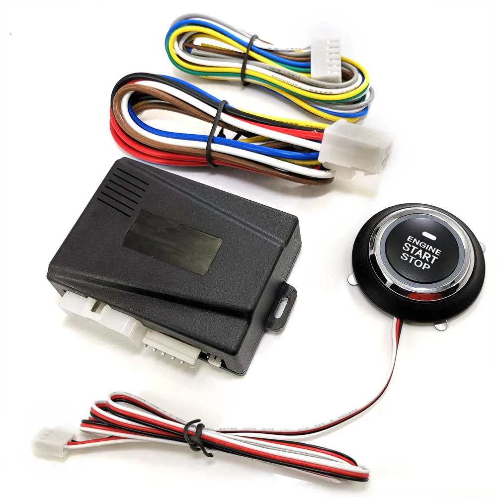 Car-Keyless-Entry-One-Button-Start-System-Car-Engine-Push-Start-Button ...