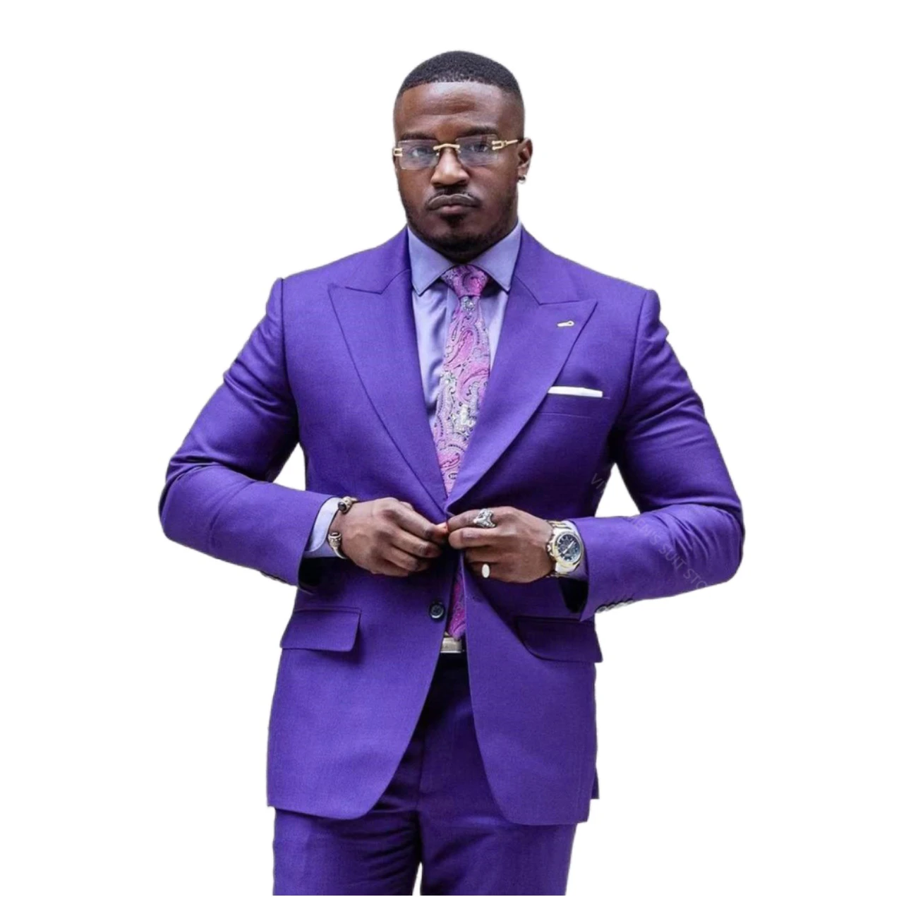 RONGKIM Traje Para Hombre, Color Morado, Para Novio, Tuxedos, Novios ...