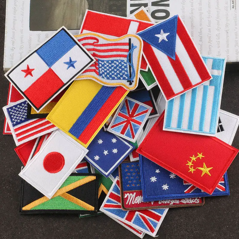 32 países bandeira bordado remendos para roupas mochila ferro na ...