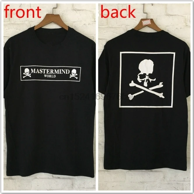 Verão novo mastermind japão crânios impresso em torno do pescoço t ...