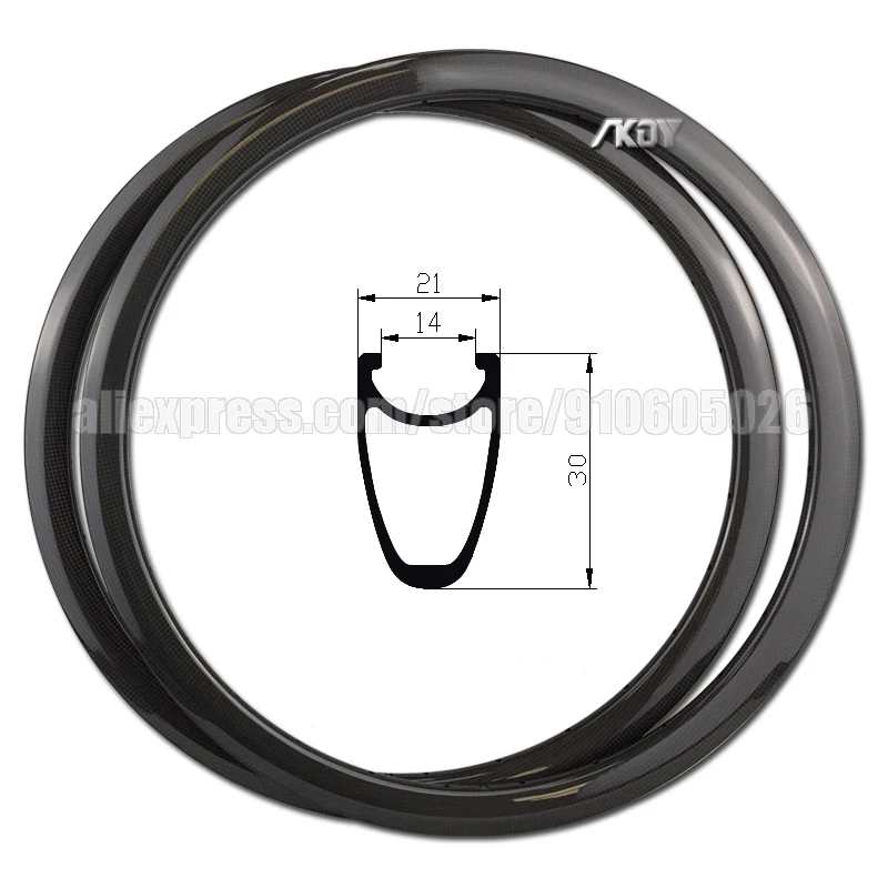 24 Inch Rims Carbon Bmx Bike Wheels 30mm Depth 21mm Width Disc Brake ...