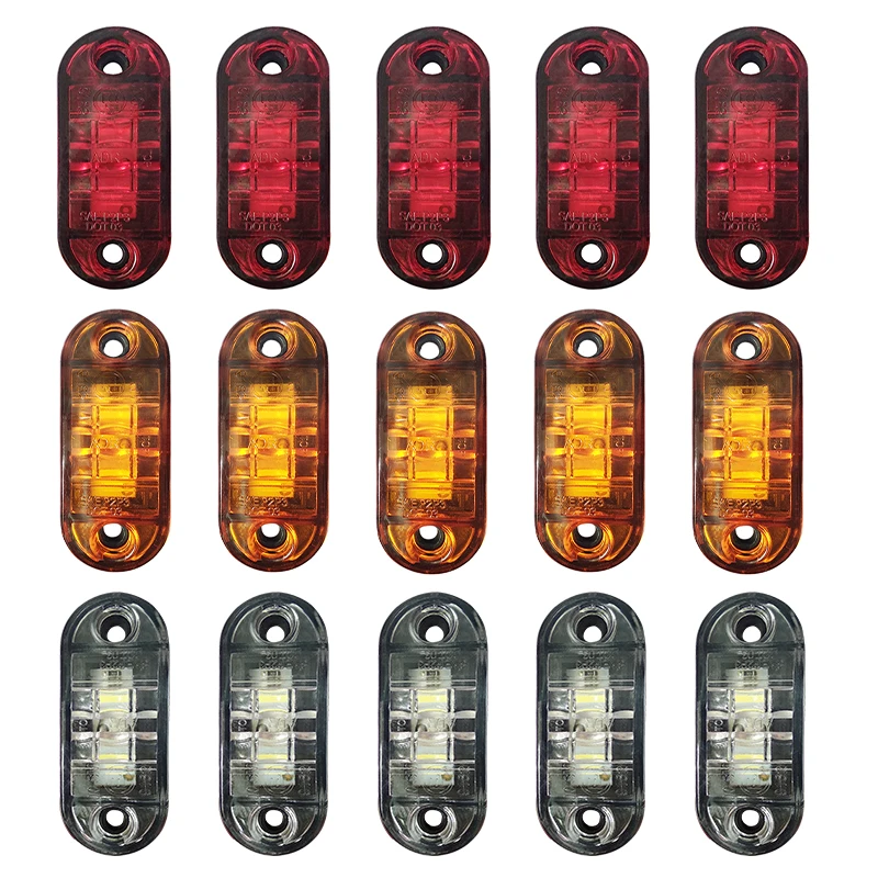 4pcs 12v 24v Led Side Marker Lights For Trailer Trucks Caravan Side ...