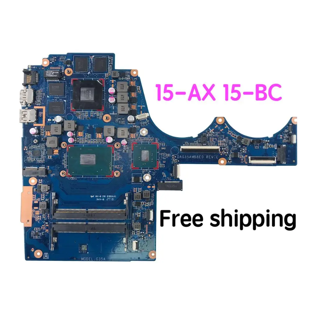 HP TPN-Q173 15-AX 15-BC laptopmoederbord DAG35AMB8E0 REV:E 856678-001 856676-001 Moederbord ...