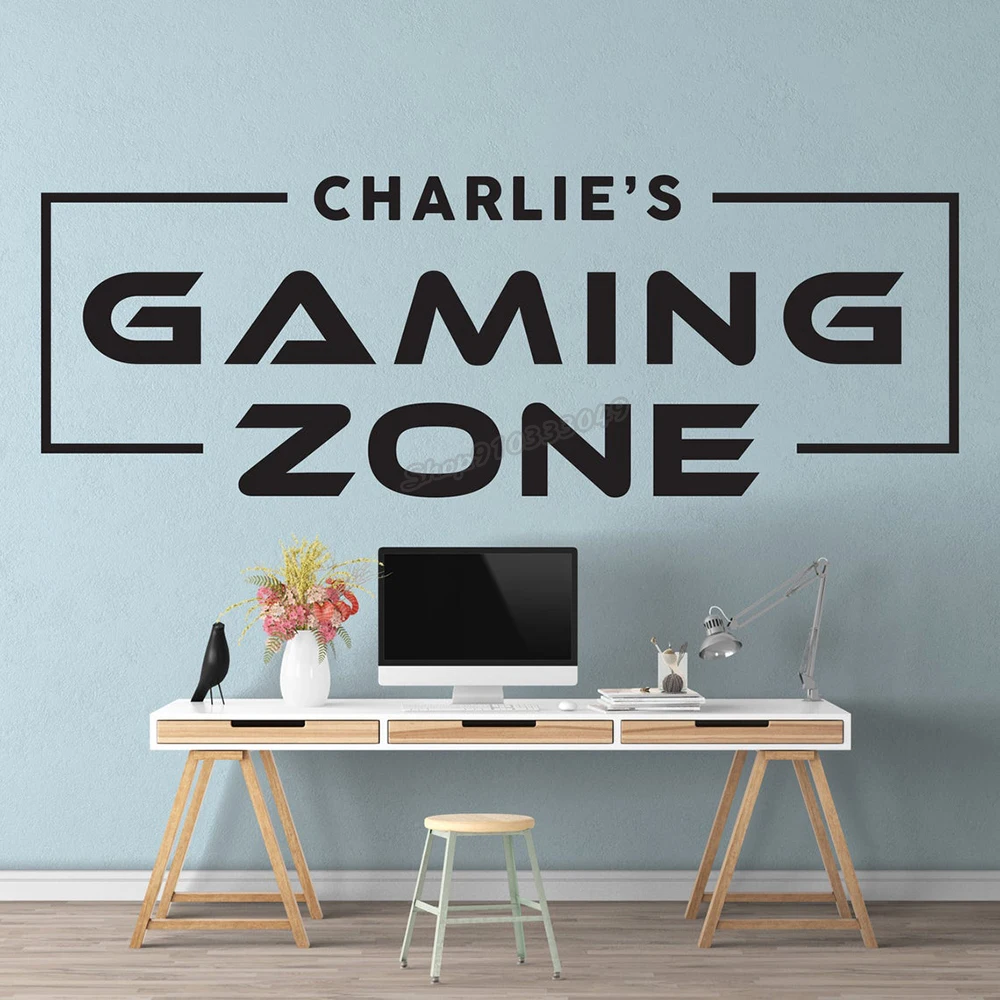 Gaming Zone Wall Sticker | Custom Game Zone Sticker | Gaming Decoration ...