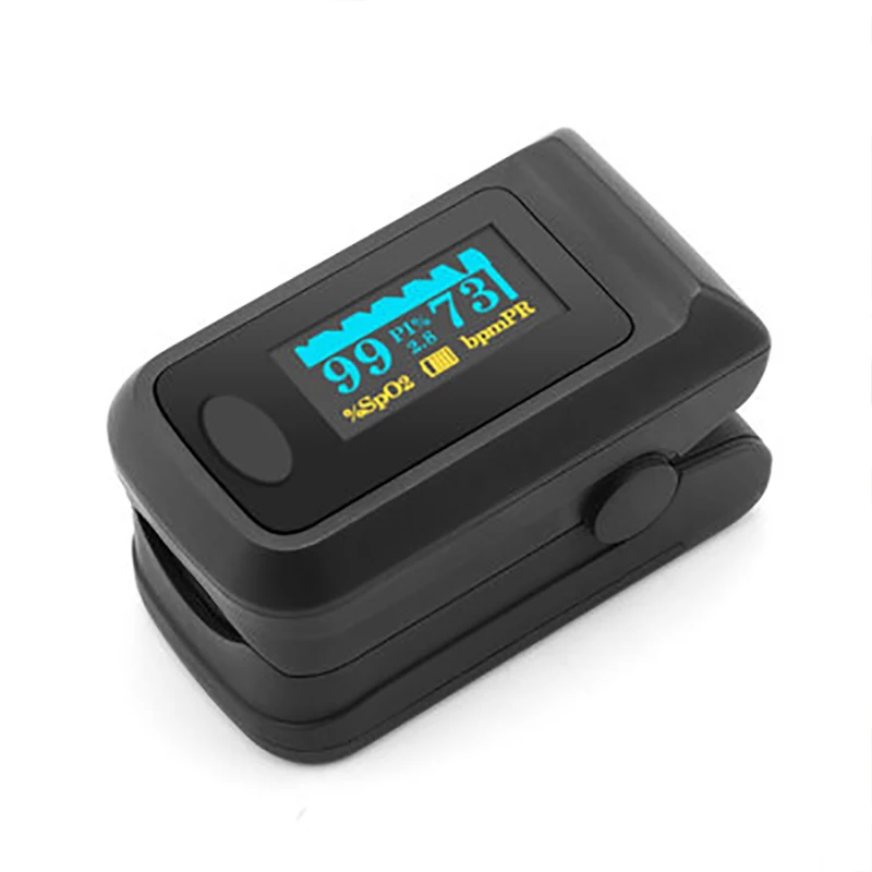 Finger-clamp Pulse Oximeter Finger Clip-on Heart Rate Monitor Heartbeat ...