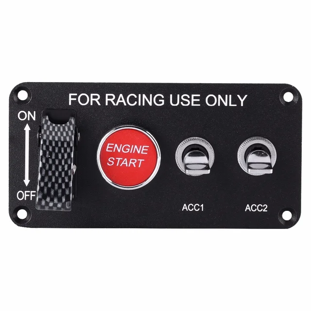 1 Set 12V 4 Group Racing Car Toggle Ignition Switch Panel Engine Start ...