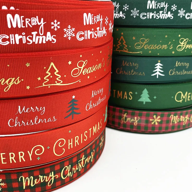 5-Yards-25mm-Christmas-Ribbon-Printed-Grosgrain-Ribbons-for-Gift ...
