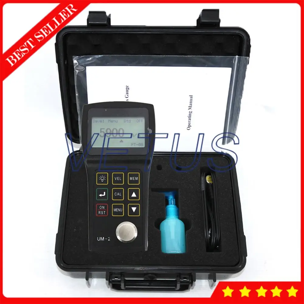 Digital Ultrasonic Pipe Thickness Gauge Meter Tester with Metal Plastic ...