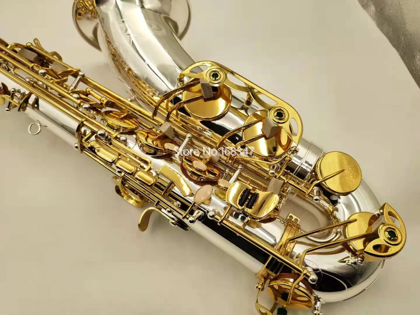 High Quality T-9937 Tenor Saxophone Bb Tune Sliver Plated Brass Keys ...