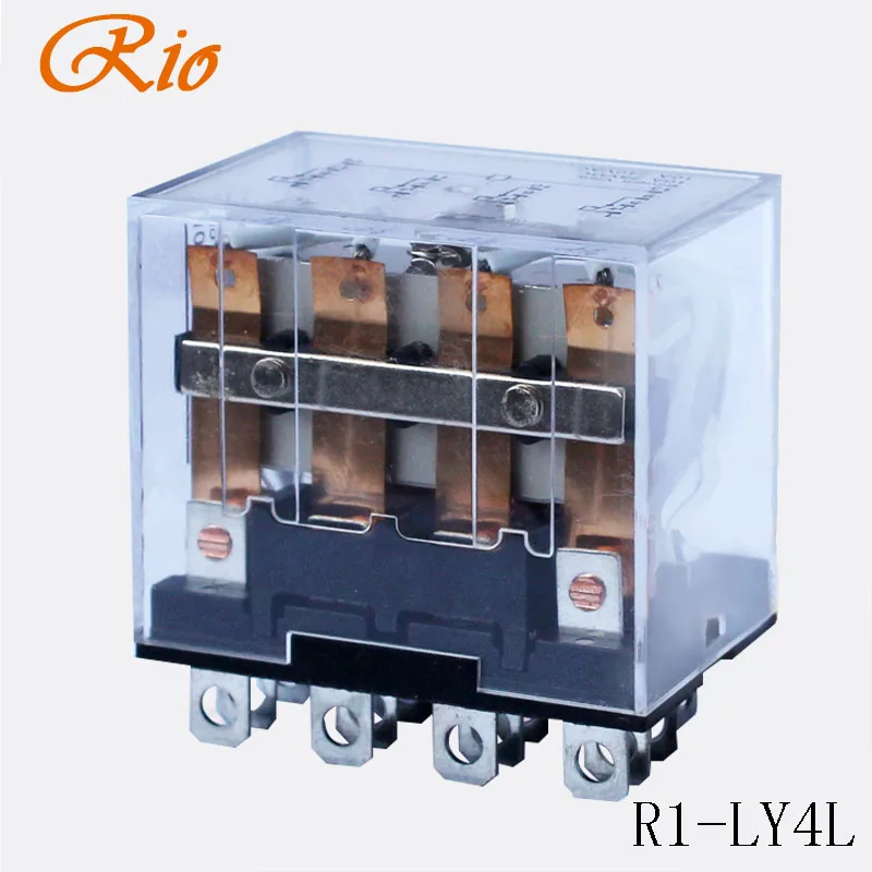 LY4NJ LY4 HH64P 14PIN 10A 전원 릴레이 코일 4PDT 레드 LED 표시 등 R1 LY3NJ/HH63P 10A ...