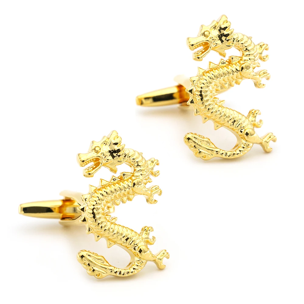 Men's Vintage Cuff Links Quality Copper Material Golden Color Chinese ...