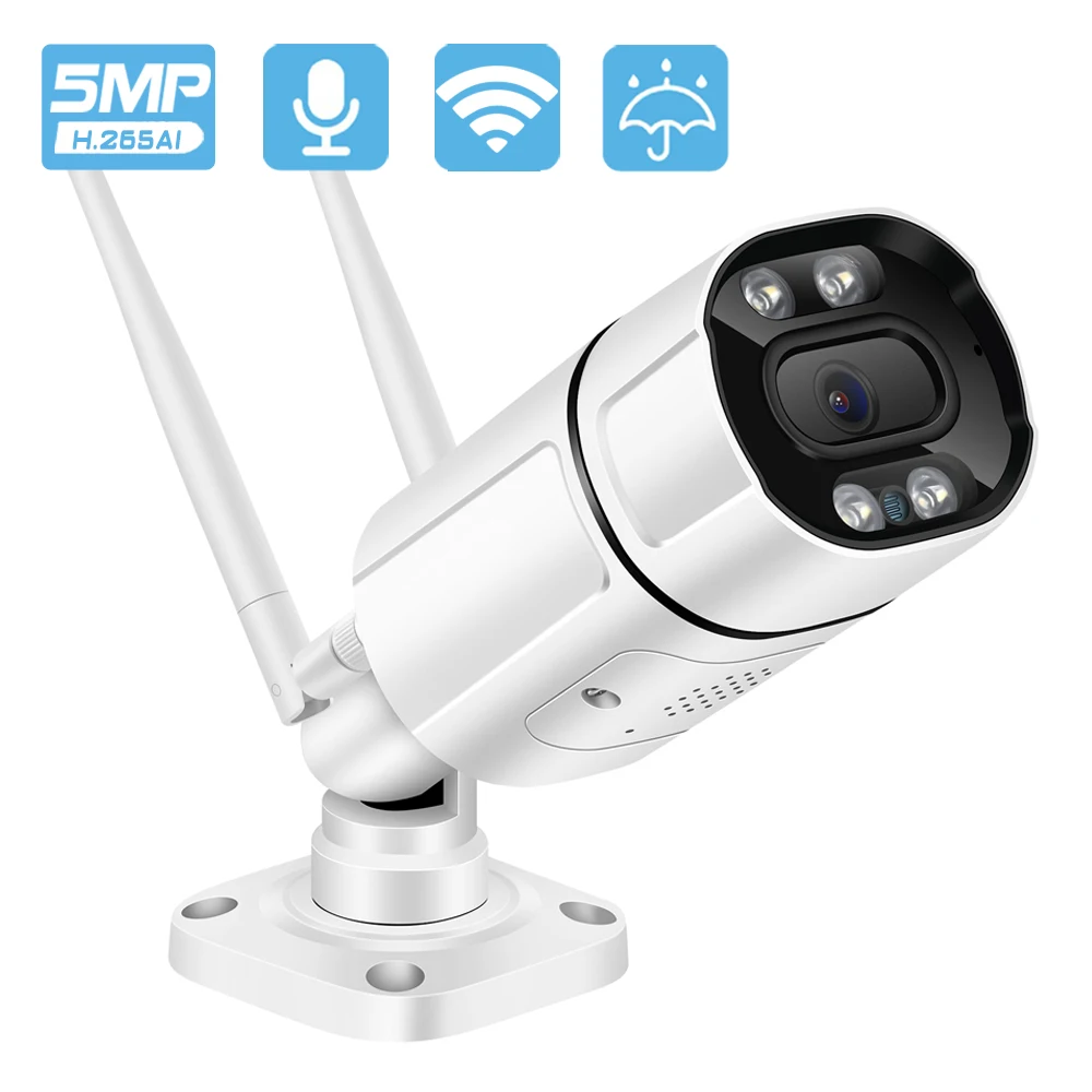 5MP IP Camera Wifi Outdoor Ai Human Detect Audio Home Wireless Camera ...